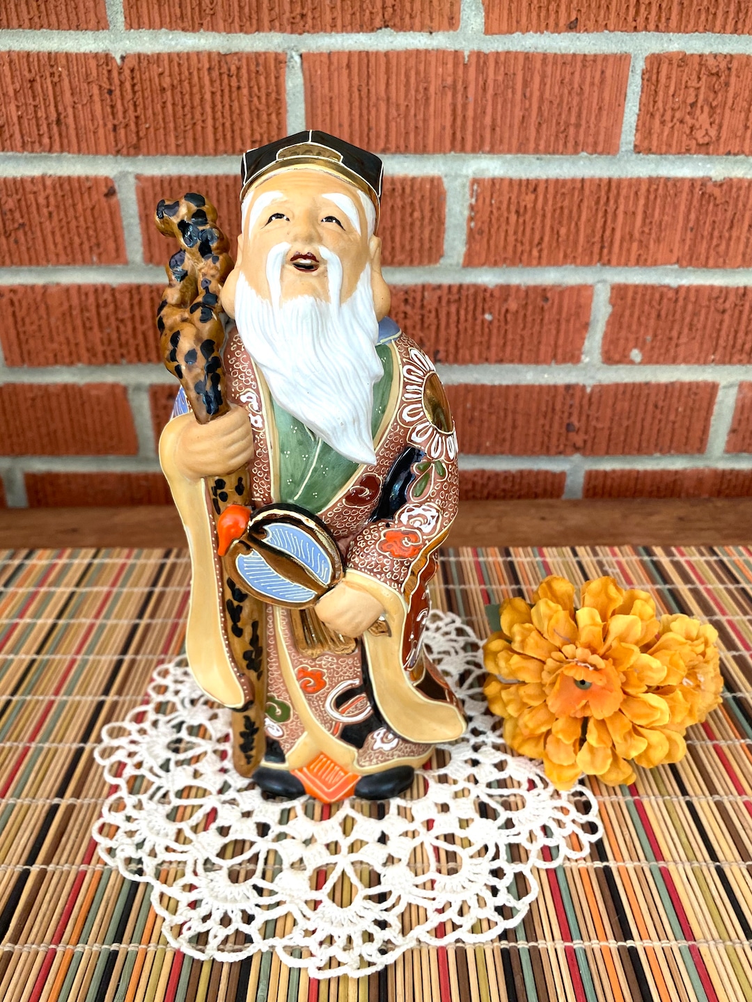 Japanese Yamayo Statue of Jurojin God of Longevity - Etsy