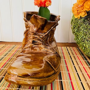 RARE Large Ceramic Old Boot Planter / Unique Planter - Etsy