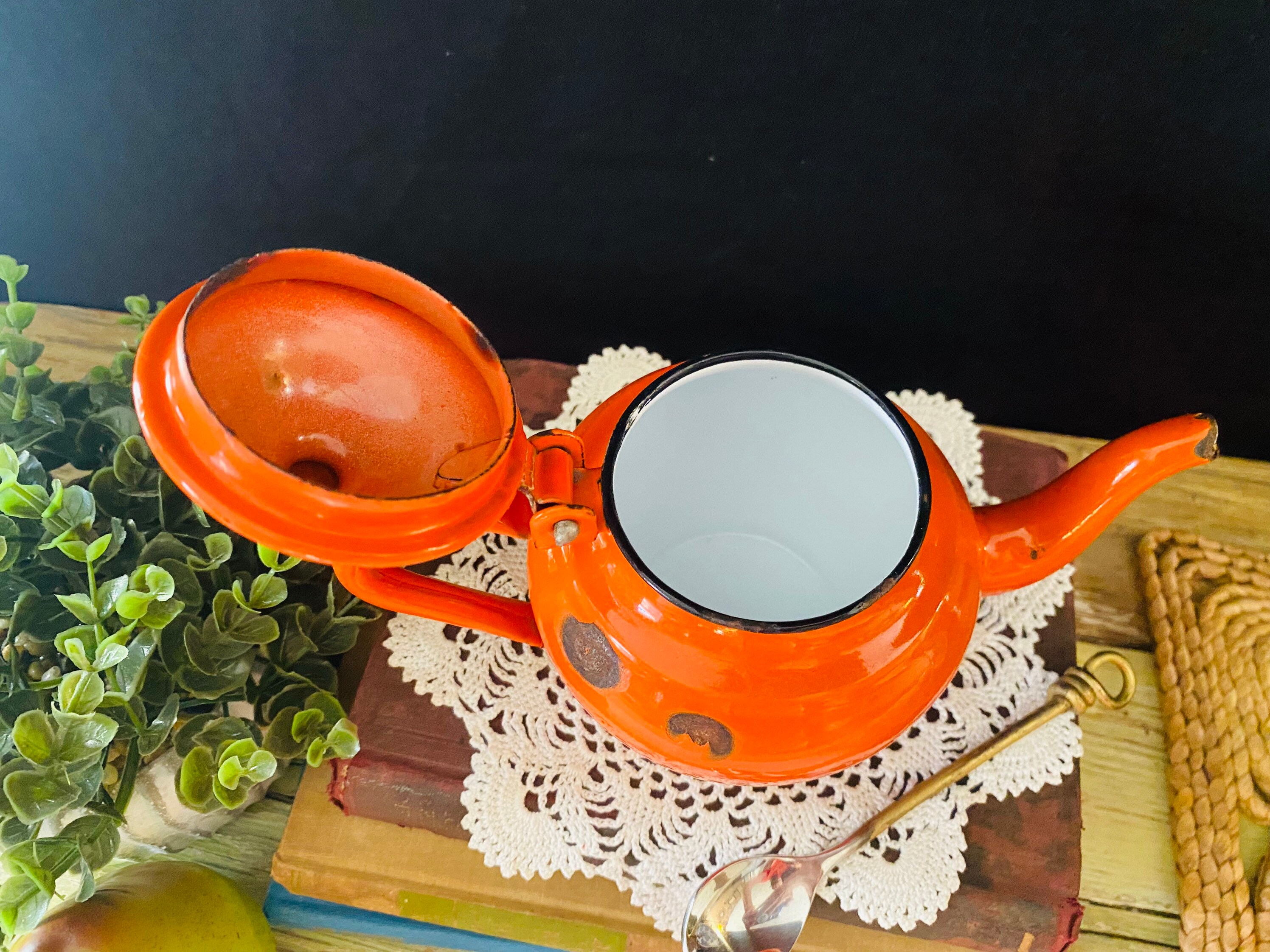 Vintage Enamel Teapot Made in Yugoslavia - Etsy