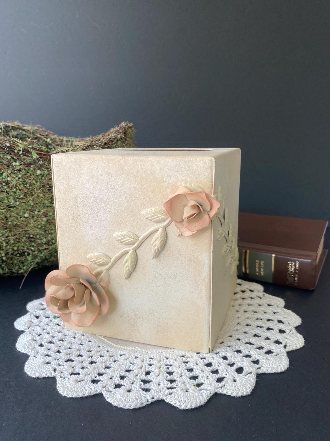 Decorative Floral Metal Tissue Box Cover - Etsy