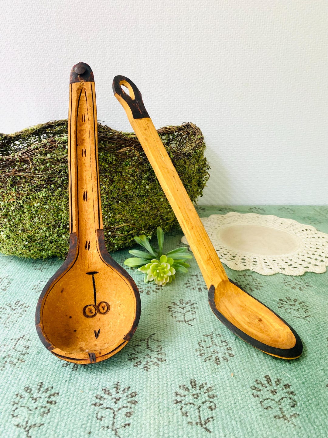 Pair of Antique African Fulani Wooden Spoons - Etsy