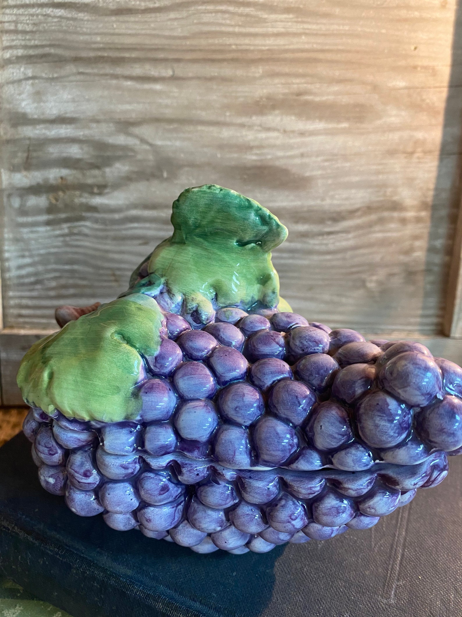 Rare Vintage Vietri Pottery Grape Covered Dish - Etsy