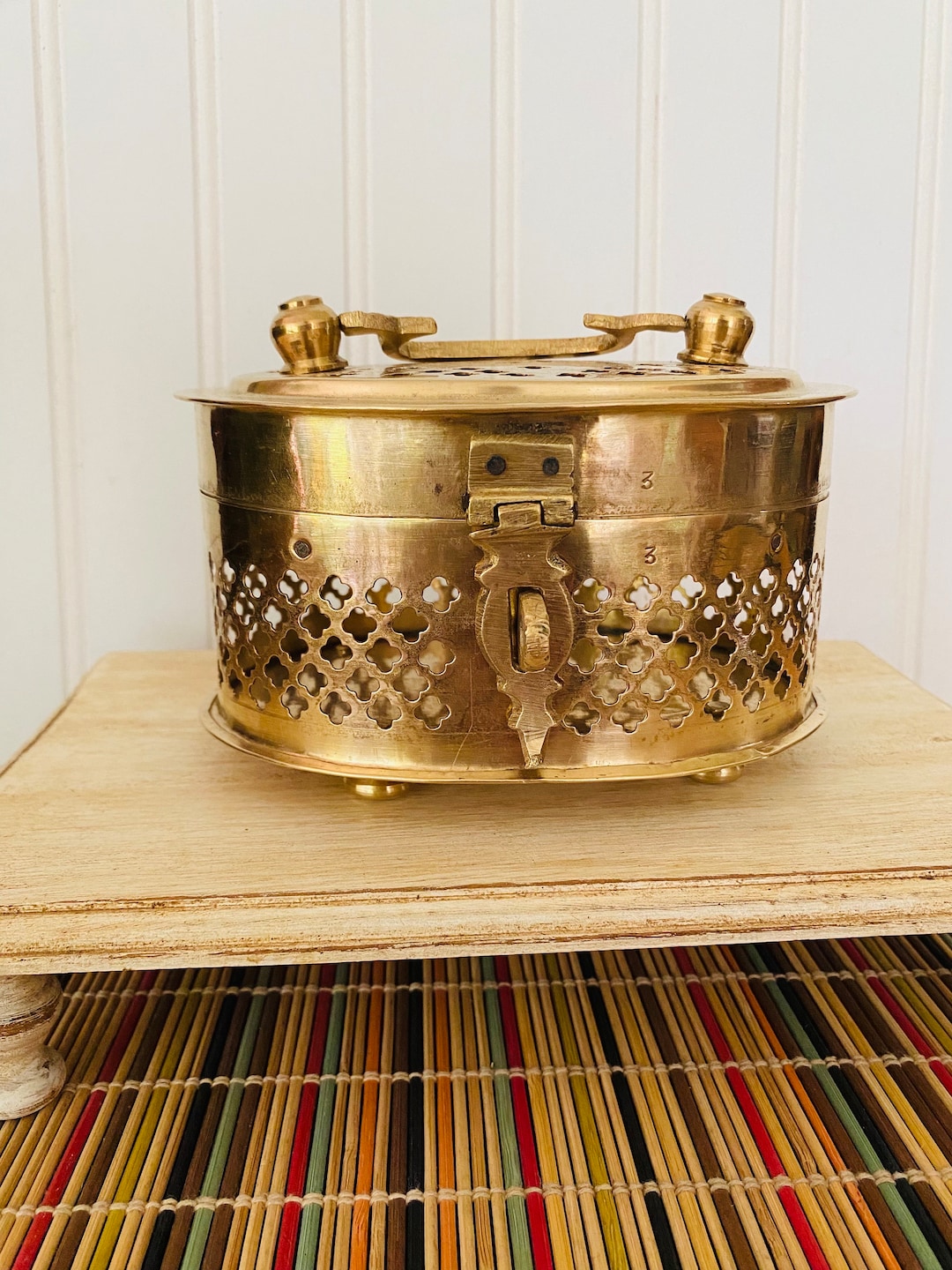 Large Pierced Brass Cricket Cage - Etsy