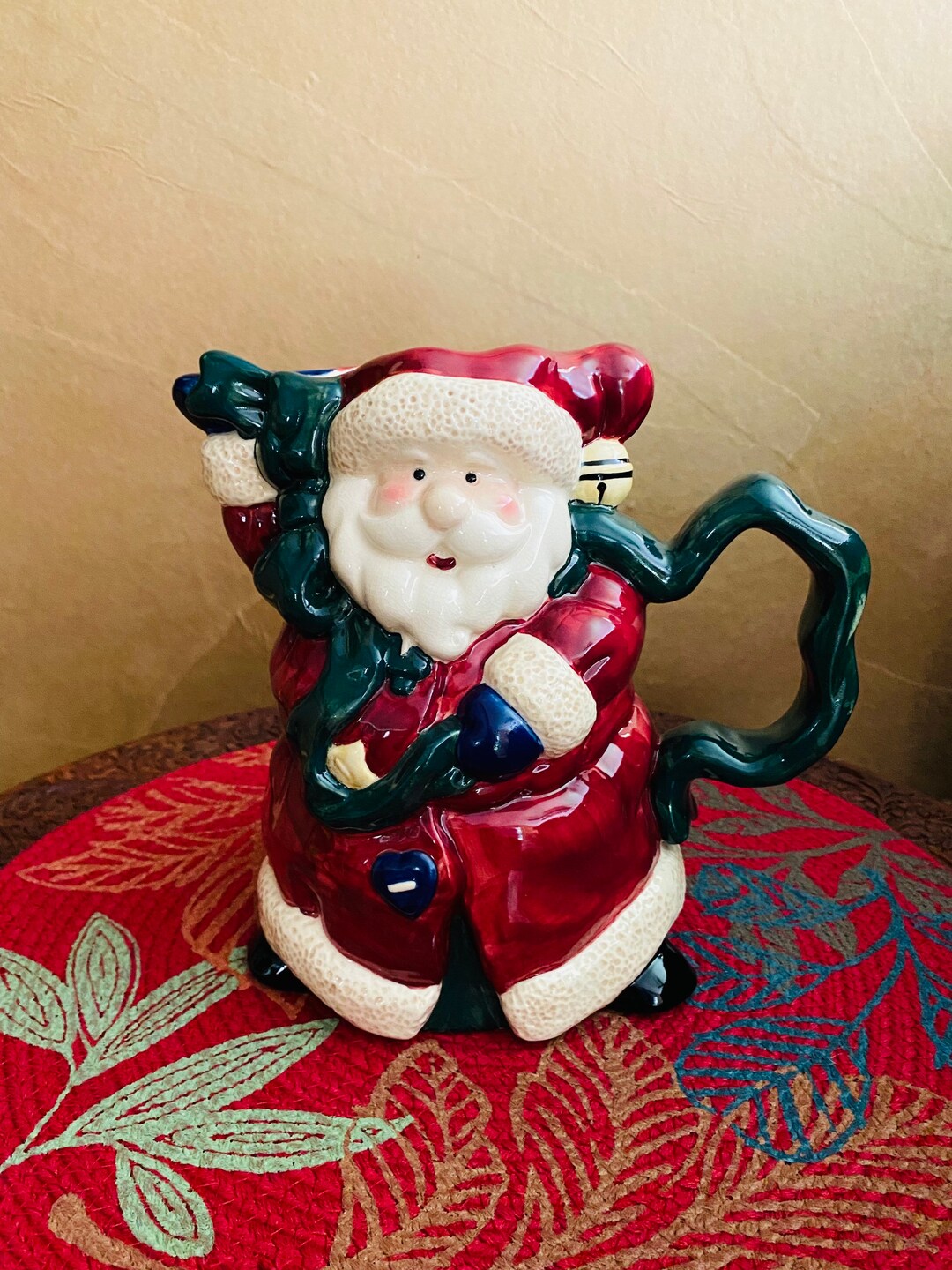 Vintage Bella Casa Santa Claus Pitcher - Etsy