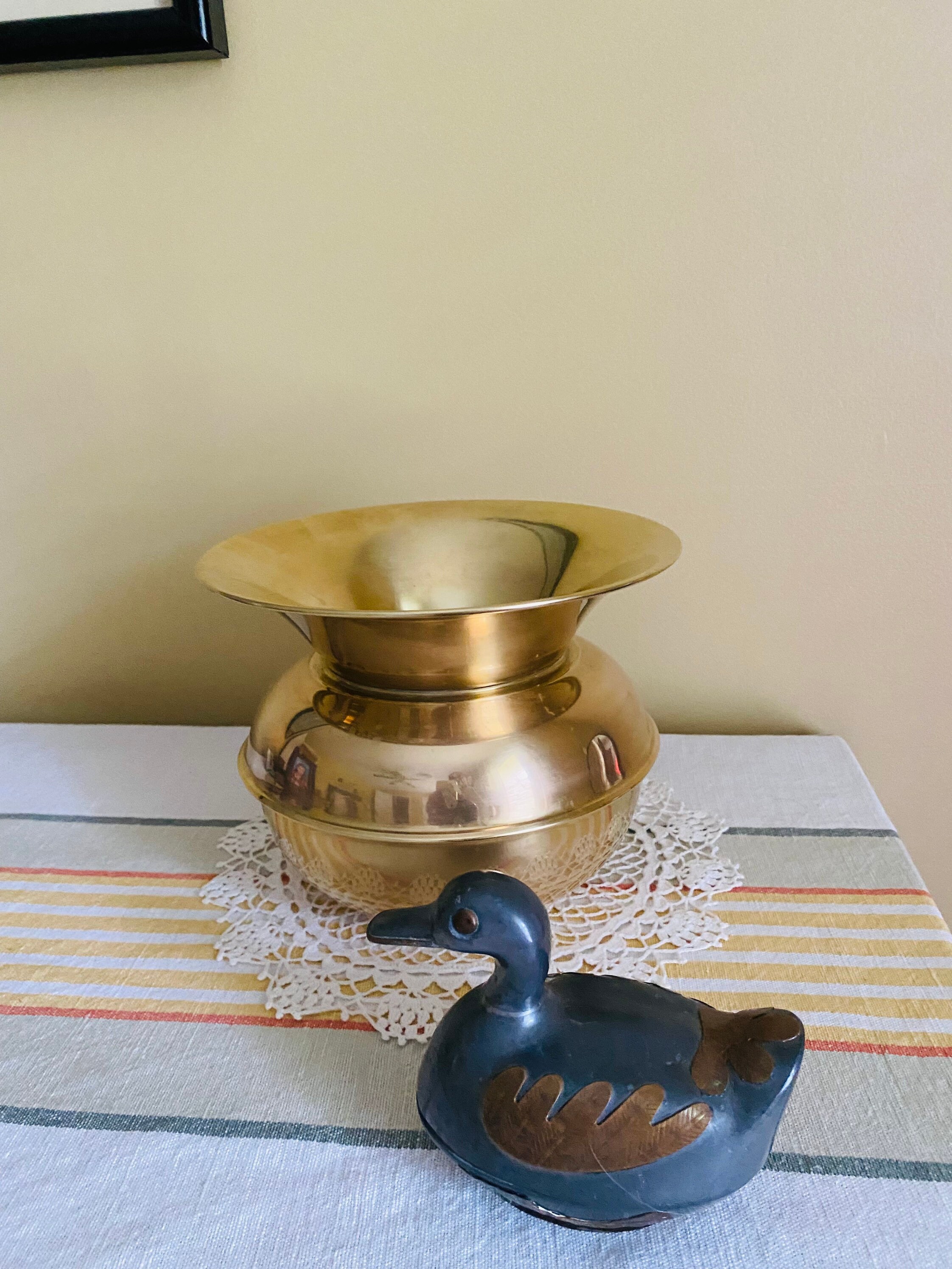 Vintage Brass Spittoon Made in England | Etsy