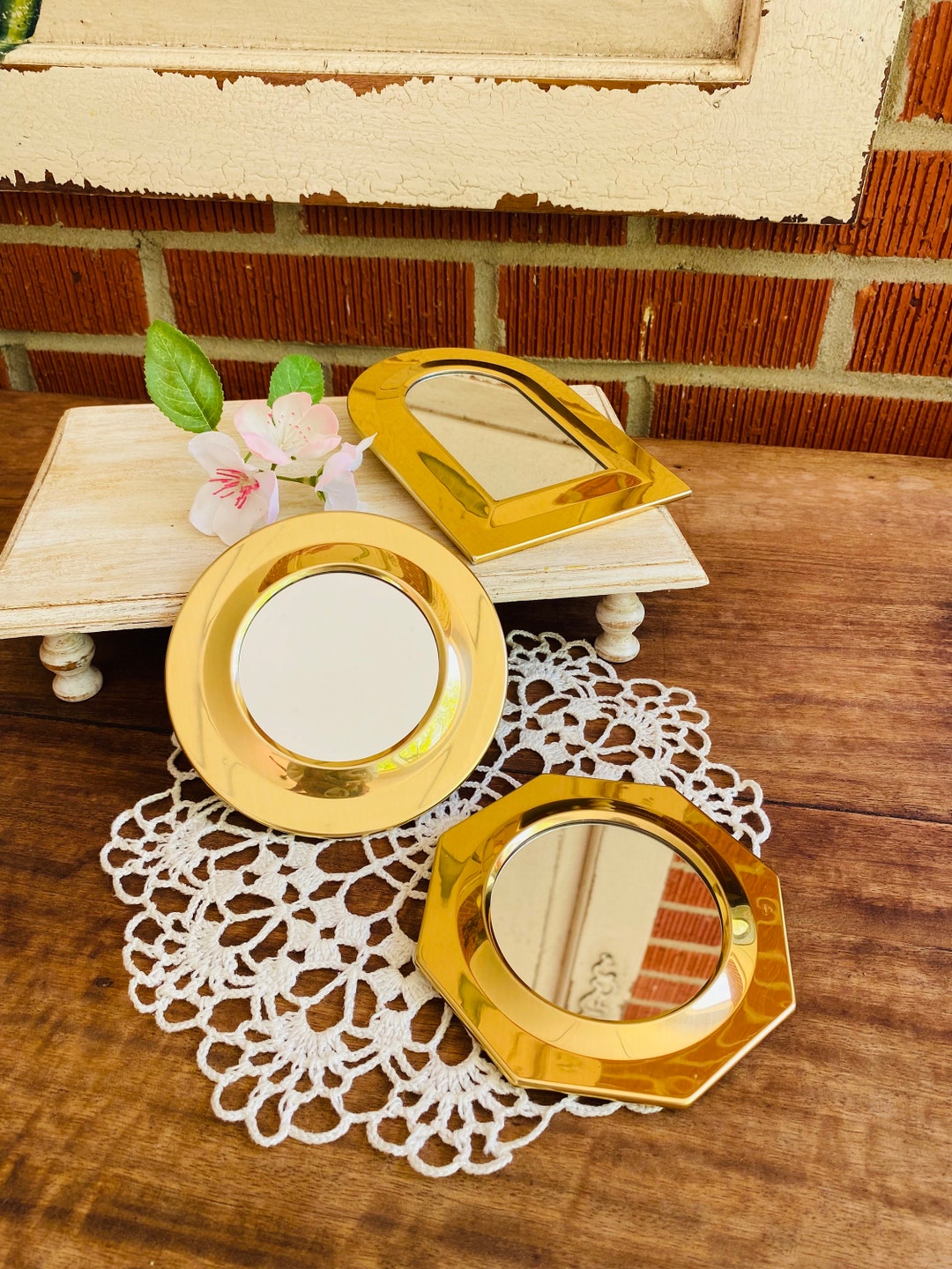 Set of 3 Small Accent Wall Mirrors - Etsy