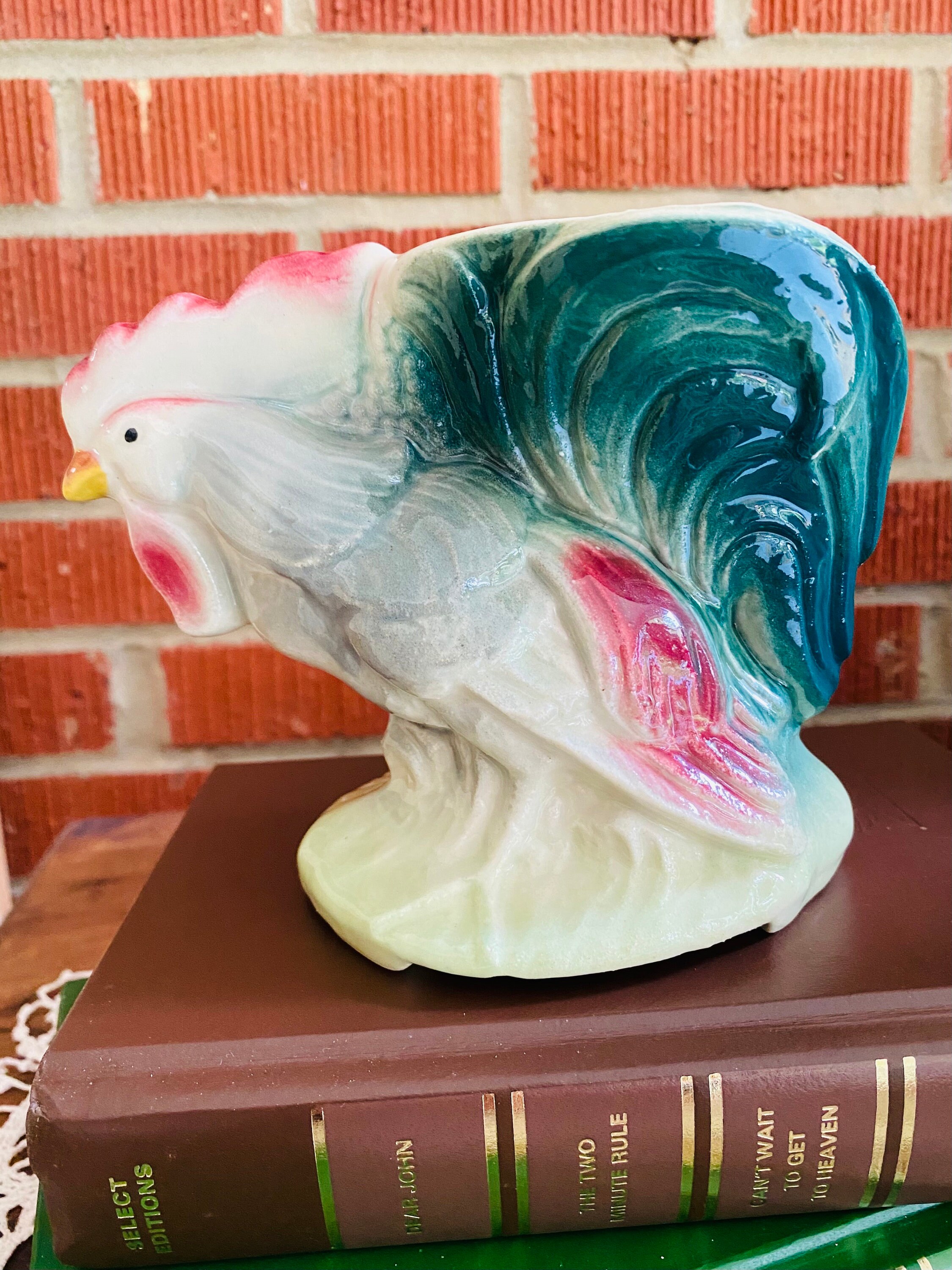 Royal Copley Ceramic Rooster Planter - Etsy