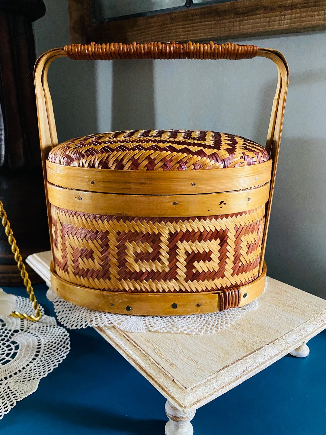 Antique Chinese Oval Wedding Basket - Etsy