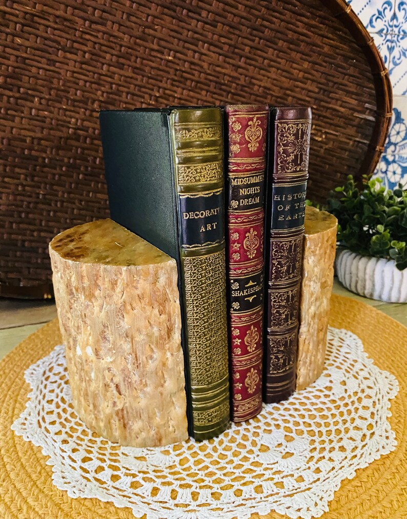 Vintage Alabaster/ Soap Stone Bookends - Etsy