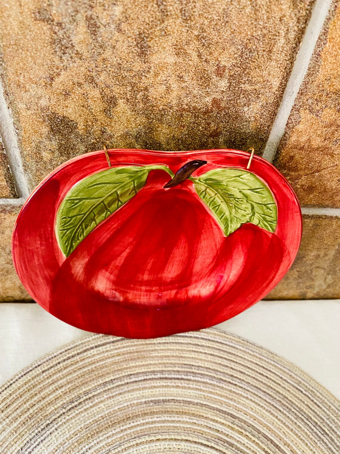 Franciscan Apple Shaped Plate Made in Portugal RARE - Etsy