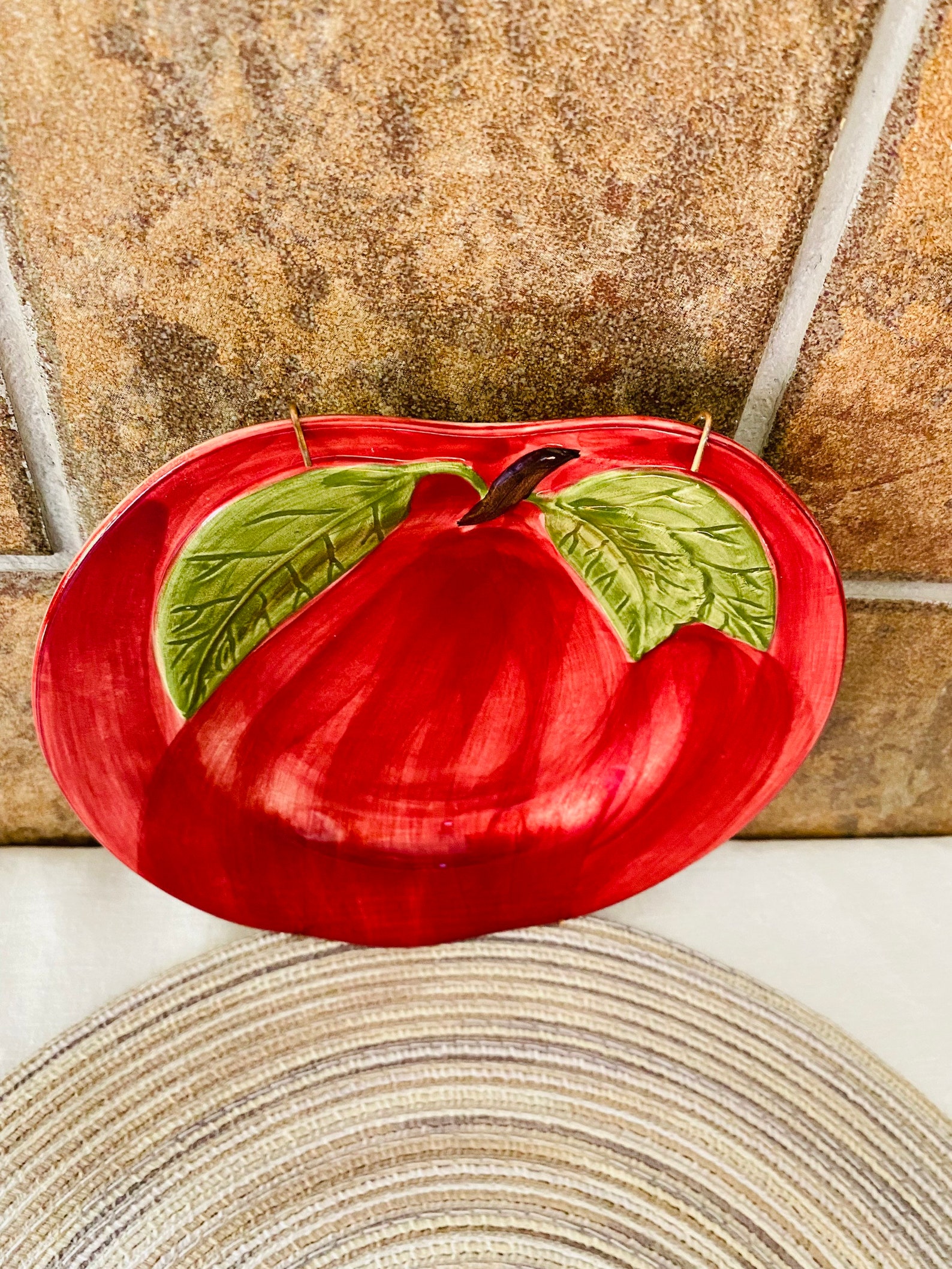 Franciscan Apple Shaped Plate Made in Portugal RARE - Etsy