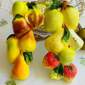 Vintage Ceramic Fruit Wall Decor / Kitchen Decor - Etsy
