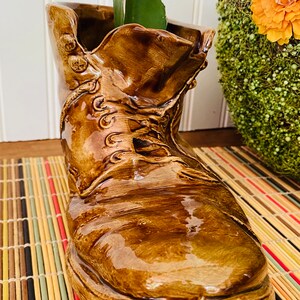 RARE Large Ceramic Old Boot Planter / Unique Planter - Etsy