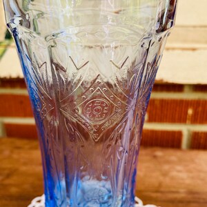 Blue Indiana Glass Vase Madrid - Etsy