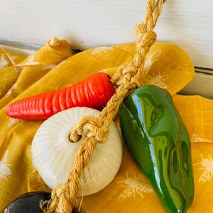 Ceramic Hanging Vegetables/ Kitchen Decor / Wall Decor - Etsy