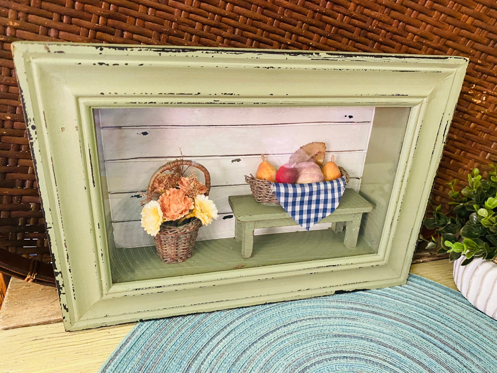 Vintage Framed 3D Shadow Box/ Wall Decor - Etsy