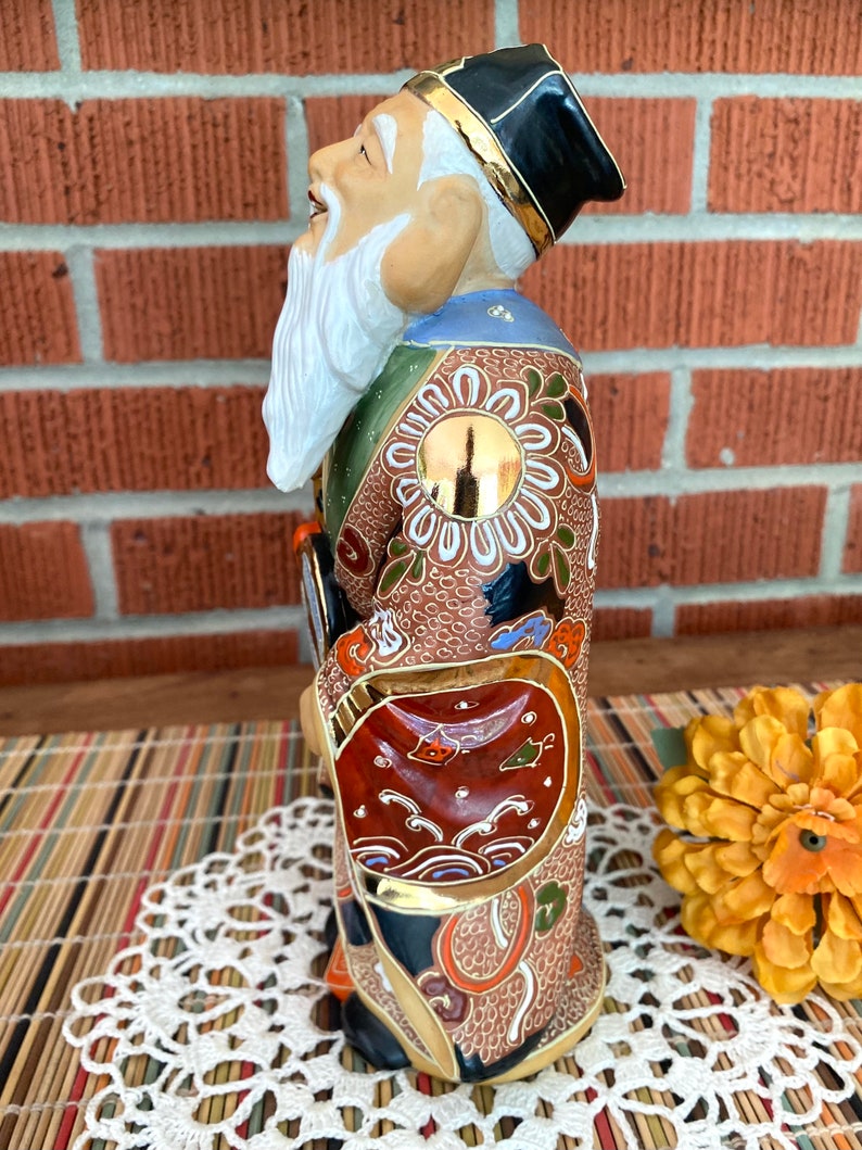 Japanese Yamayo Statue of Jurojin God of Longevity - Etsy