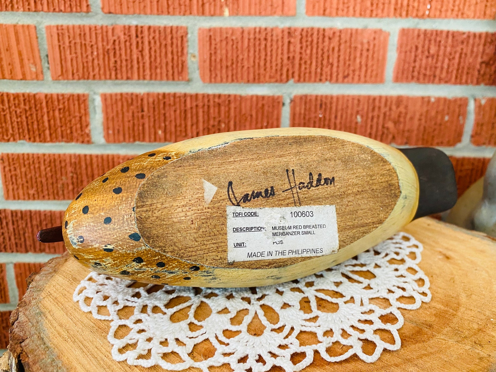 Wooden Hand Carved and Painted Merganser Duck by James Haddon - Etsy