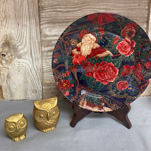 Vintage Christmas Plate 1970's Ucagco Hashimura Winter - Etsy