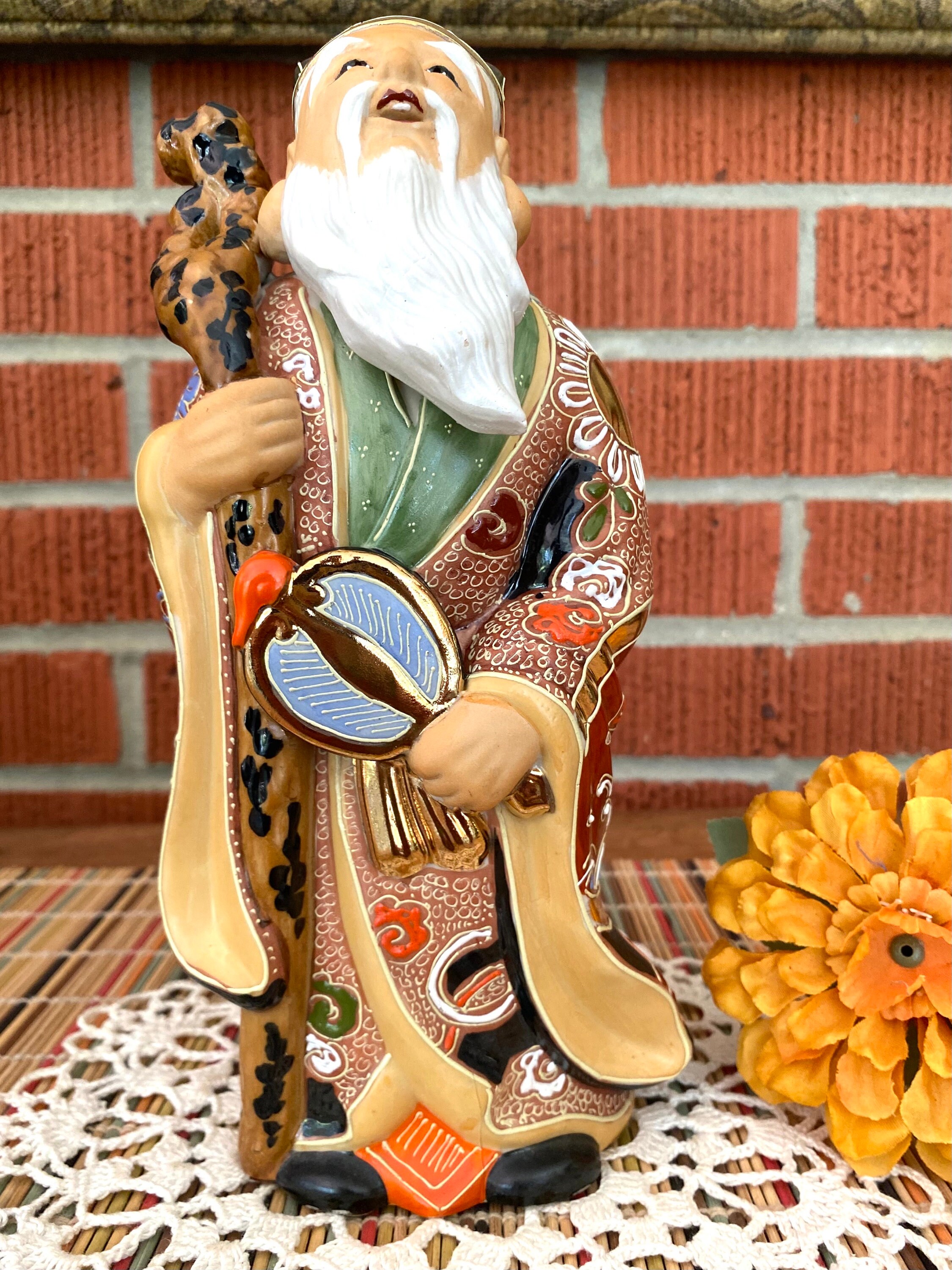 Japanese Yamayo Statue of Jurojin God of Longevity - Etsy