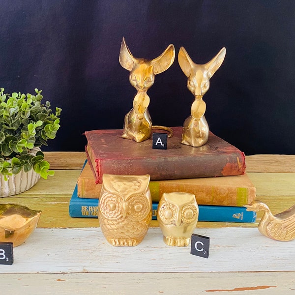 Brass Animal Figurines - Etsy