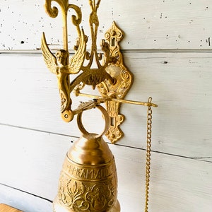 RARE Vintage Early 20th Century Brass Monastery Bell vocem Meam Audit ...