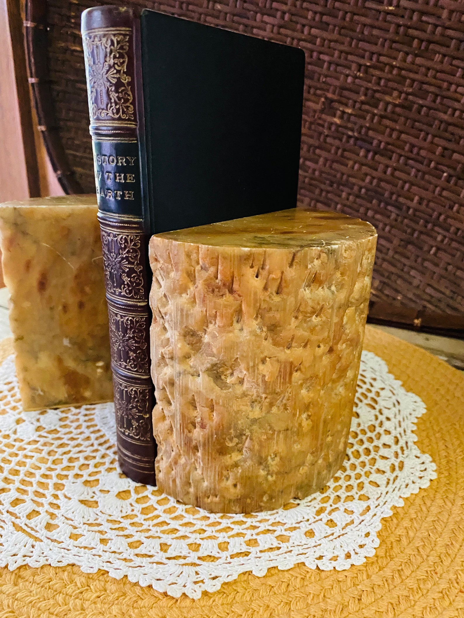 Vintage Alabaster/ Soap Stone Bookends - Etsy