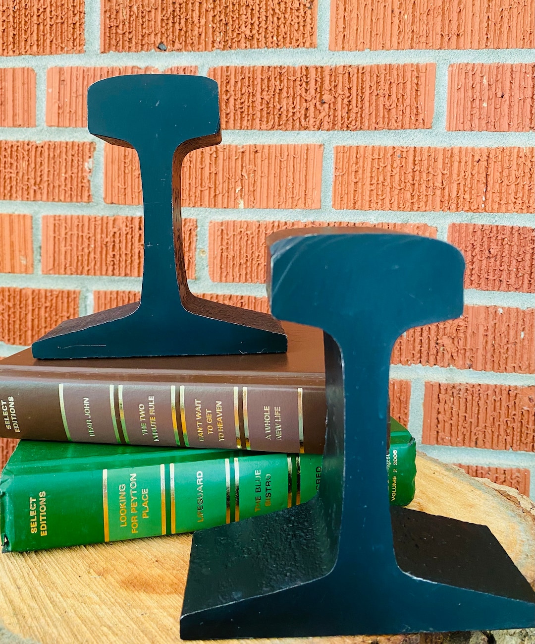 Cast Iron Railroad Tie Bookends - Etsy