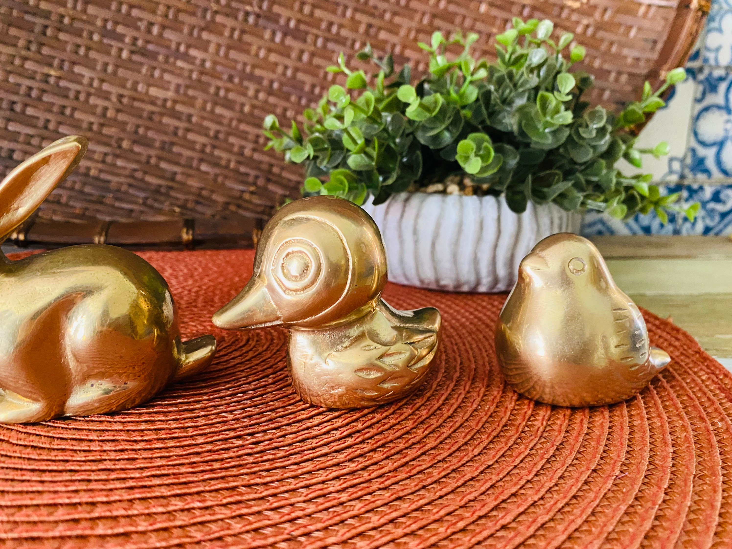 Set of 4 Antique Brass Figurines / Paperweights - Etsy