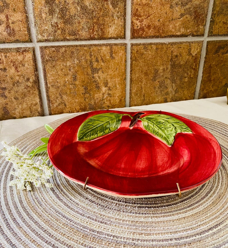 Franciscan Apple Shaped Plate Made in Portugal RARE - Etsy
