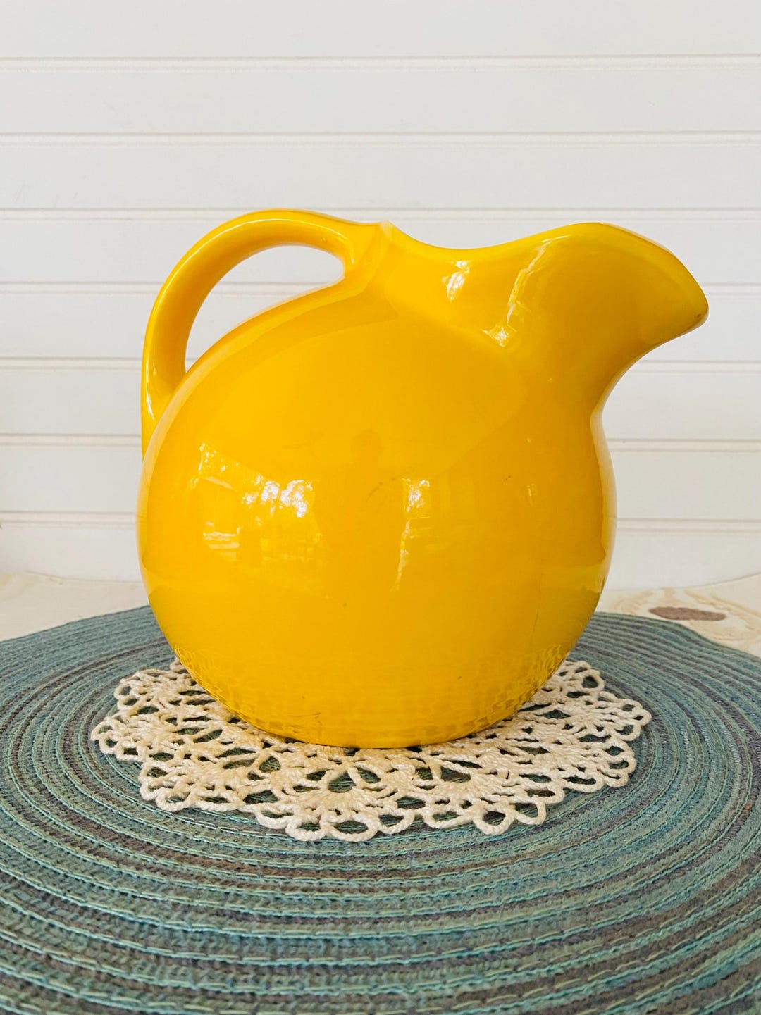 Fiesta Ball Pottery Pitcher - Etsy