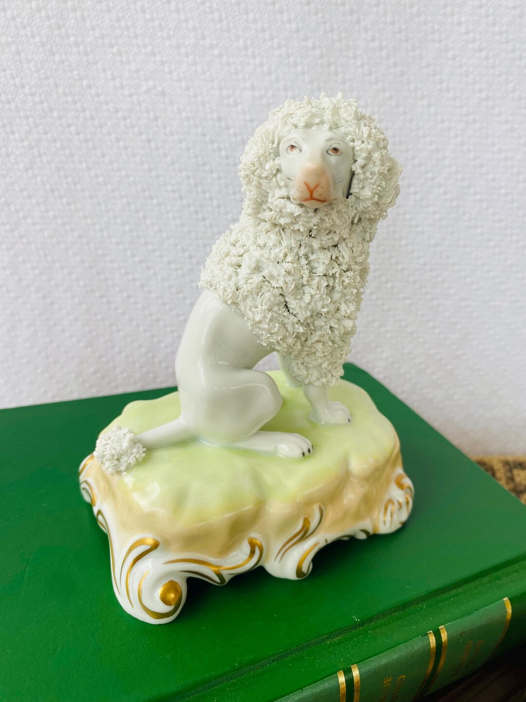 Antique Dresden Potschappel Carl Thieme Porcelain Spaghetti Poodle Dog ...