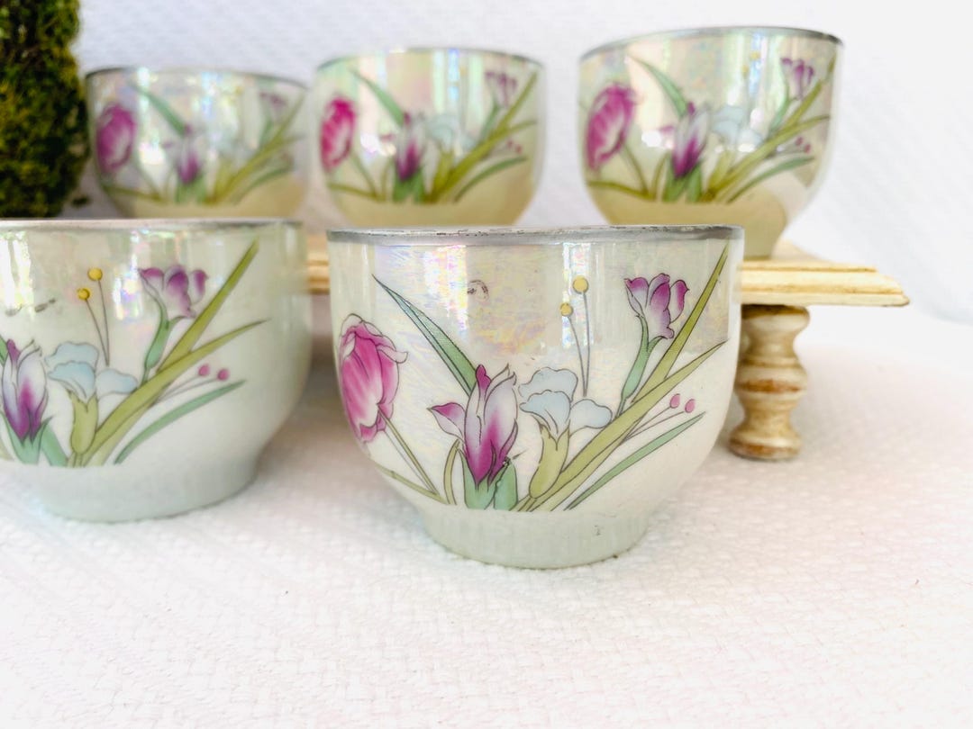 Set of 5 Japanese Lusterware Soup Bowls - Etsy