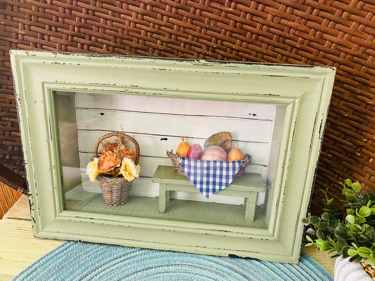 Vintage Framed 3D Shadow Box/ Wall Decor - Etsy