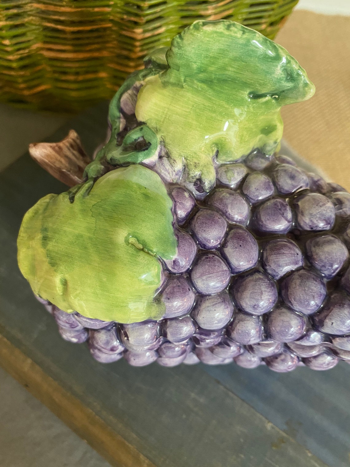 Rare Vintage Vietri Pottery Grape Covered Dish | Etsy