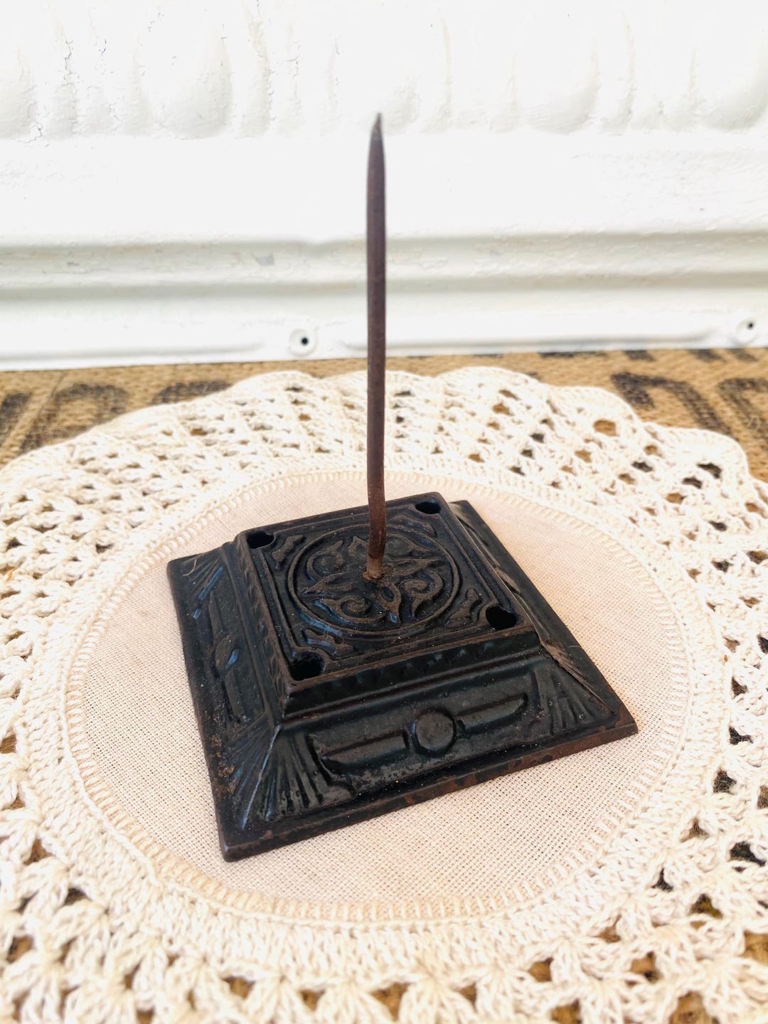 Antique Victorian Cast Iron Receipt Holder/ Receipt Spike - Etsy