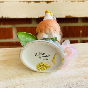 Porcelain Robin/ Bird Figurine Made by Andrea by Sadek - Etsy
