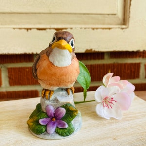 Porcelain Robin/ Bird Figurine Made by Andrea by Sadek - Etsy