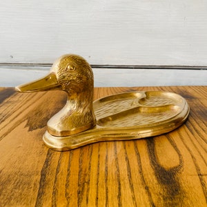 Solid Brass Duck Desk Organizer/ Mens Valet - Etsy