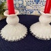 Pair of Vintage Fenton White Milk Glass Silver Crest - Etsy