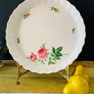 Christineholm Porcelain Rose Quiche Dish/ Pie Dish - Etsy