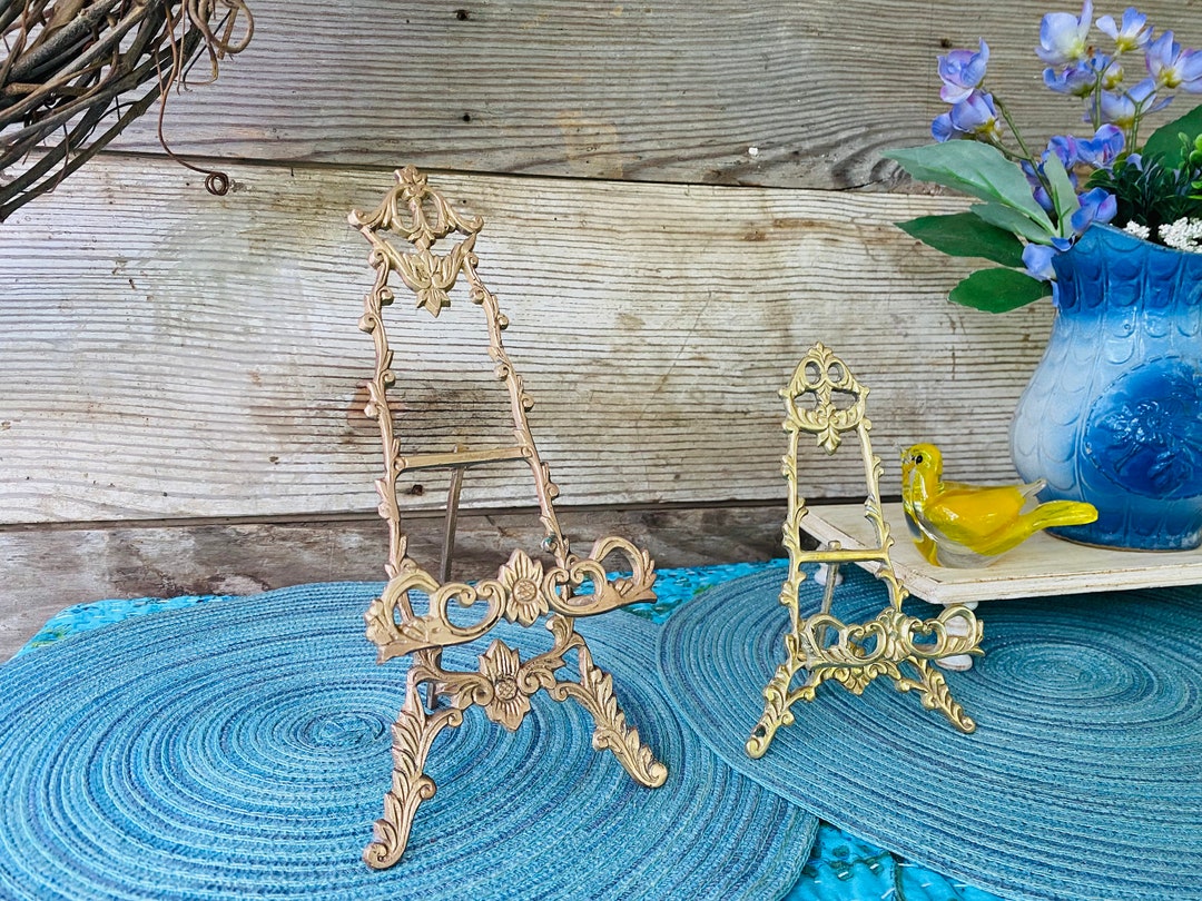 Pair of Brass Ornate Picture Stands/ Easels - Etsy