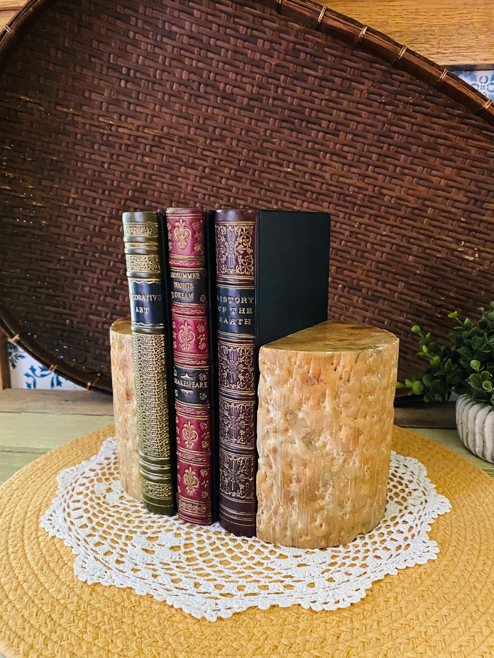 Vintage Alabaster/ Soap Stone Bookends - Etsy