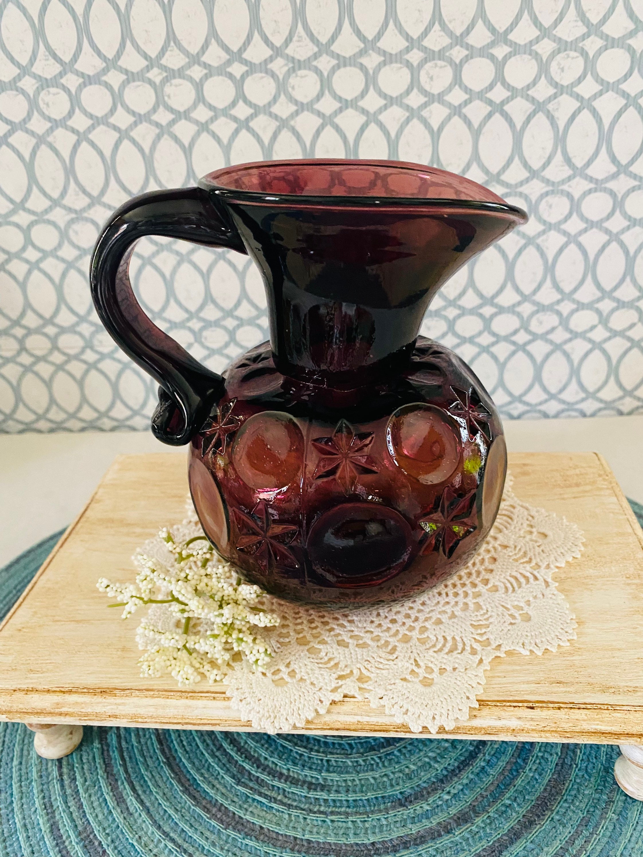 Vintage Clevenger Brothers Clayton Amethyst Pitcher | Etsy