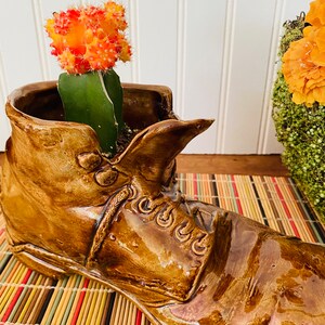 RARE Large Ceramic Old Boot Planter / Unique Planter - Etsy