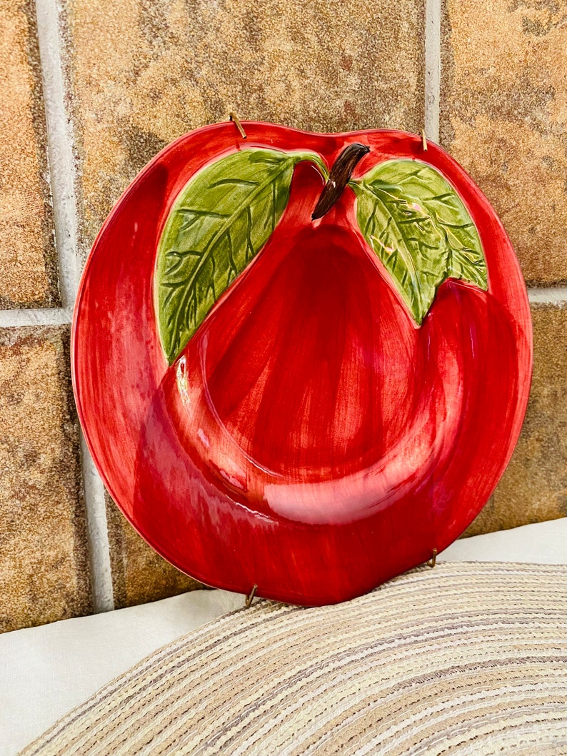 Franciscan Apple Shaped Plate Made in Portugal RARE - Etsy