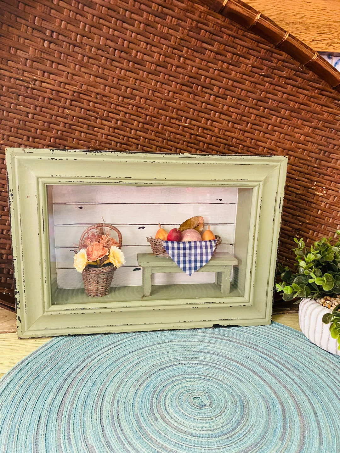 Vintage Framed 3D Shadow Box/ Wall Decor - Etsy