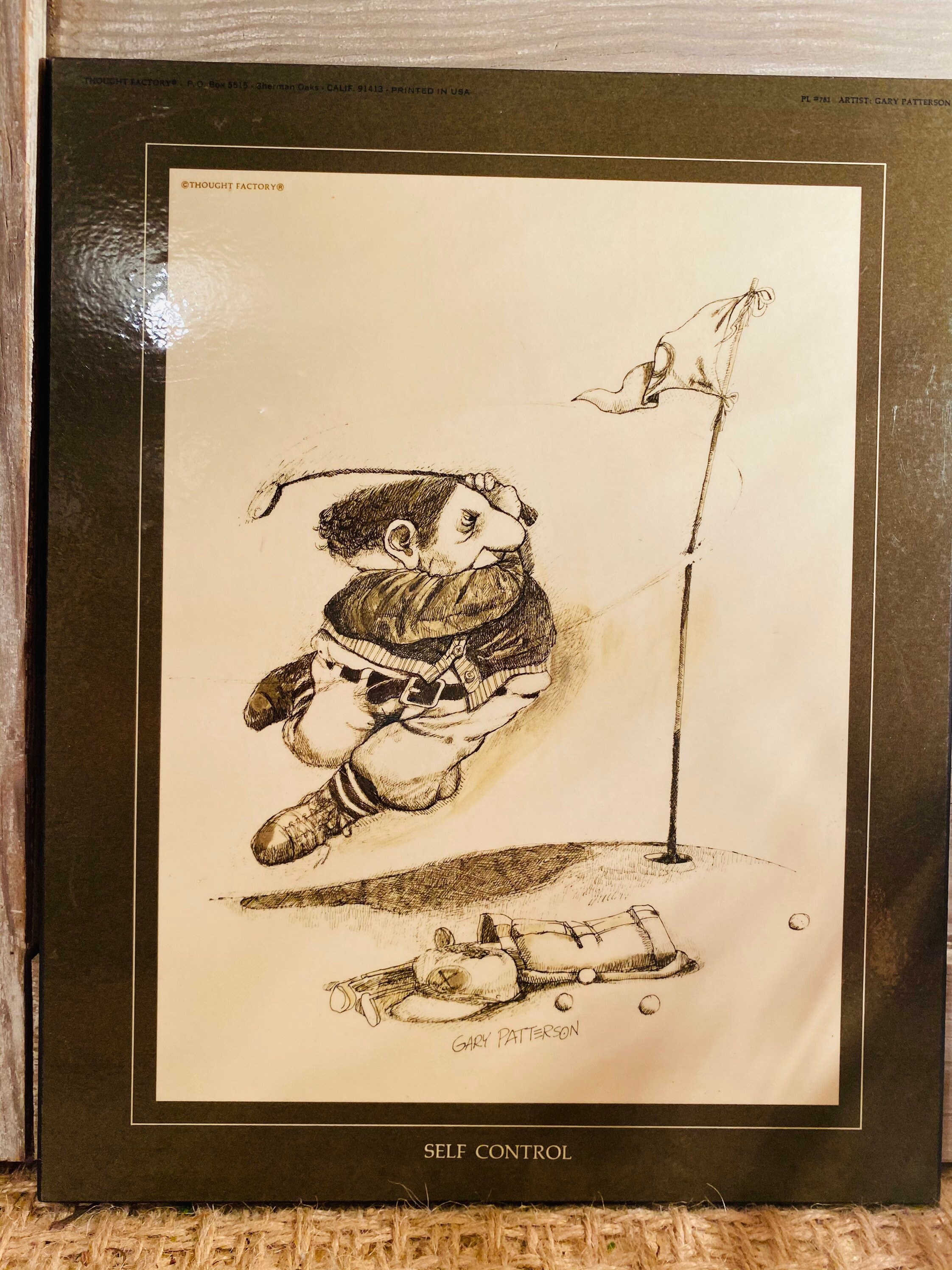 Gary Patterson Golf Print Self Control - Etsy