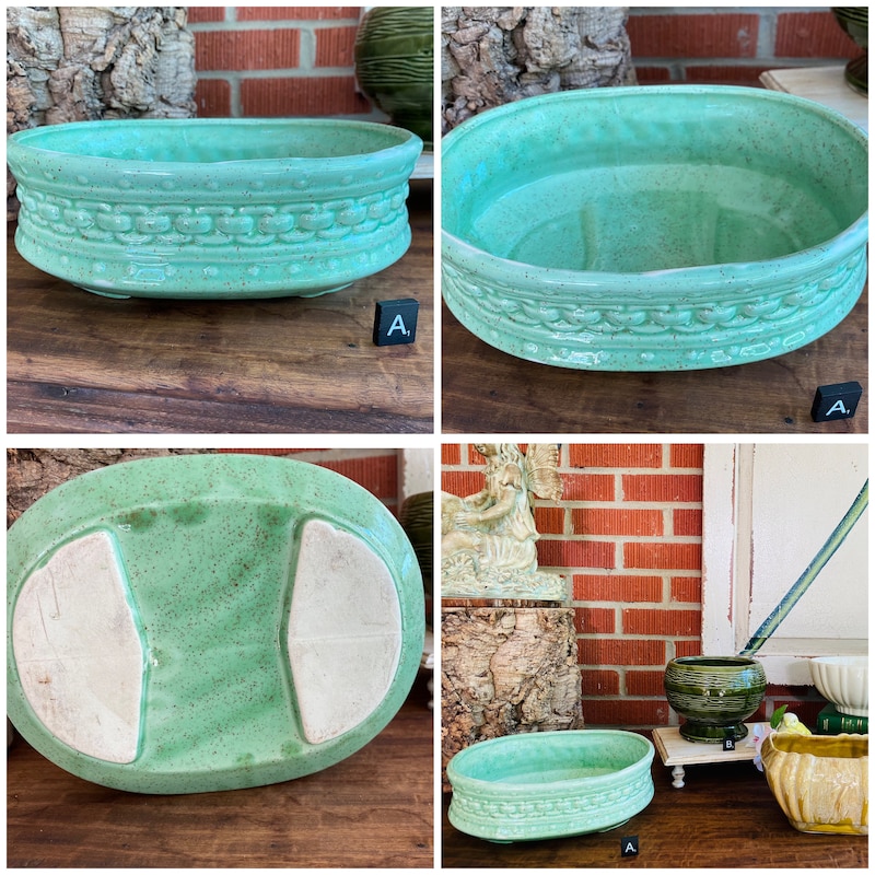 Large Vintage Planters - Etsy