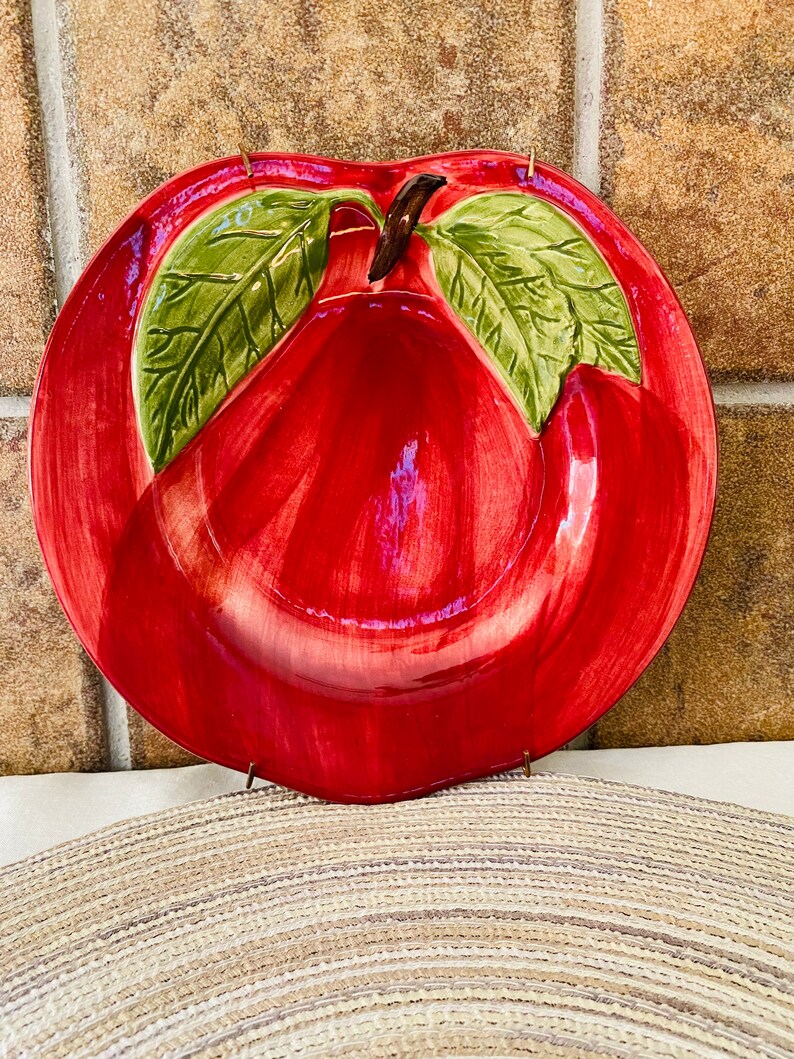 Franciscan Apple Shaped Plate Made in Portugal RARE - Etsy